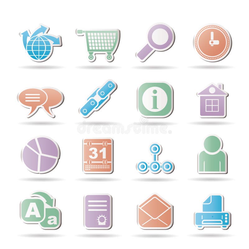 Website Navigation and Computer Icons Stock Vector - Illustration of ...