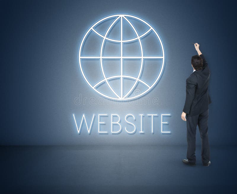 Website Internet Technology Globe Concept Stock Image - Image of room ...