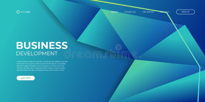 Website Landing Page Background, Modern Abstract Style Stock ...