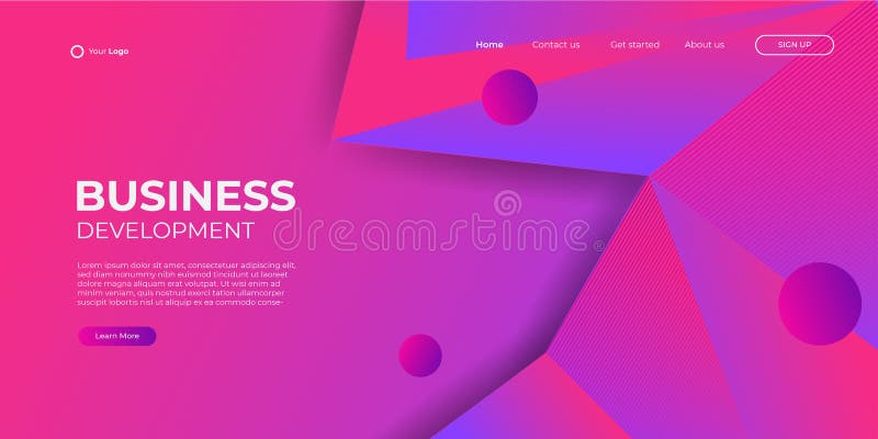 Website Landing Page Background, Modern Abstract Style Stock Image ...