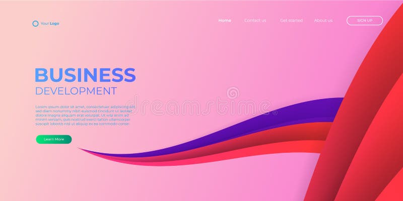 Website Landing Page Background, Modern Abstract Style Stock ...