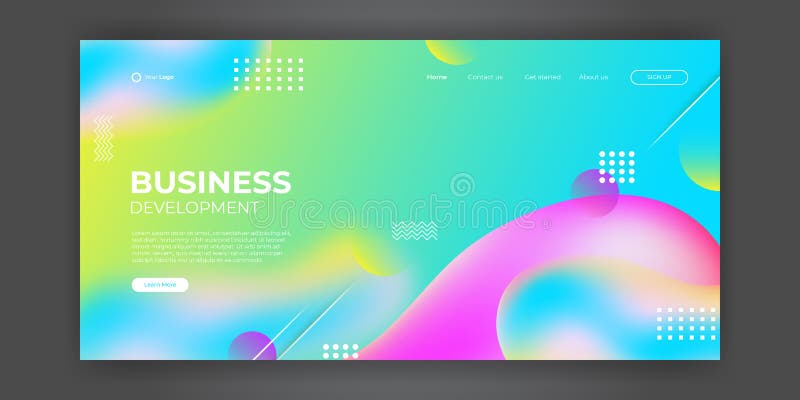 Website Landing Page Background, Modern Abstract Style Stock ...