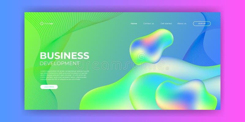 Website Landing Page Background, Modern Abstract Style Stock ...