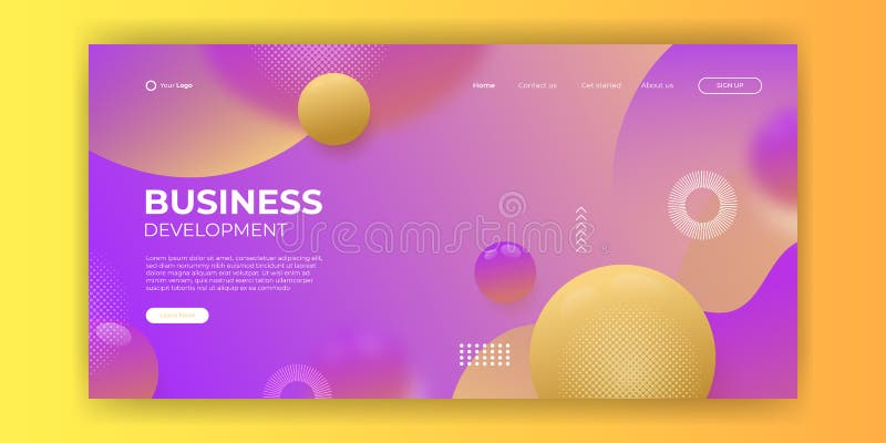 Website Landing Page Background, Modern Abstract Style Stock ...