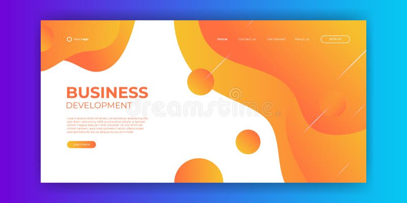 Website Landing Page Background, Modern Abstract Style Stock ...