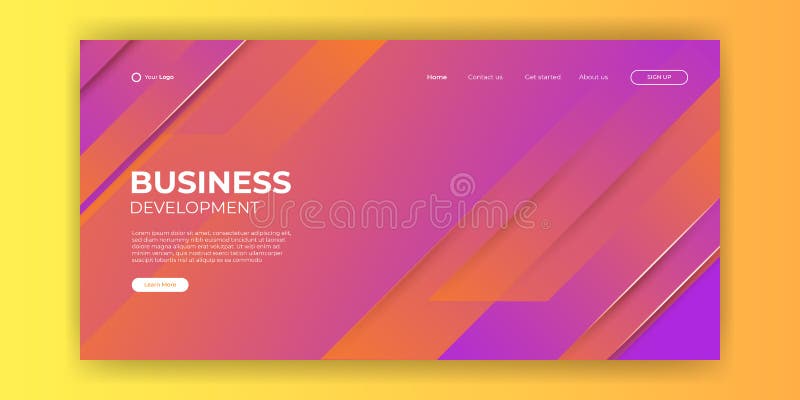 Website Landing Page Background, Modern Abstract Style Stock ...