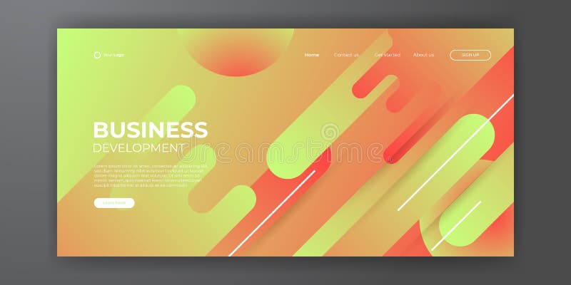Website Landing Page Background, Modern Abstract Style Stock ...
