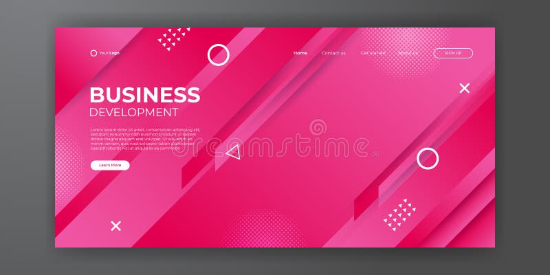 Website Landing Page Background, Modern Abstract Style Stock ...