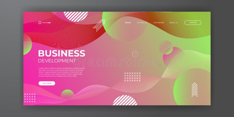 Website Landing Page Background, Modern Abstract Style Stock ...
