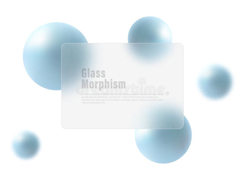 Website Landing Page in Glass Morphism Style. Light-colored ...