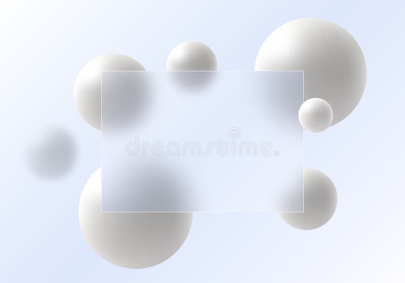 Website Landing Page in Glass Morphism Style. Light-colored ...