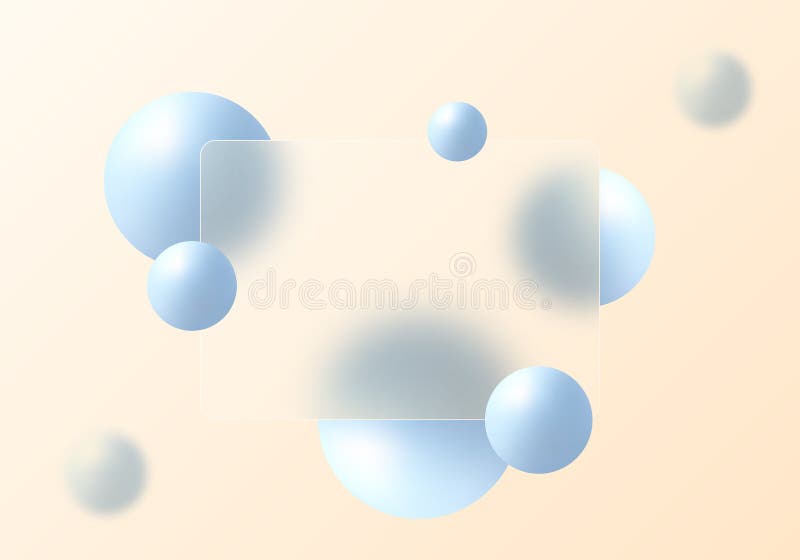 Website Landing Page in Glass Morphism Style. Light-colored ...