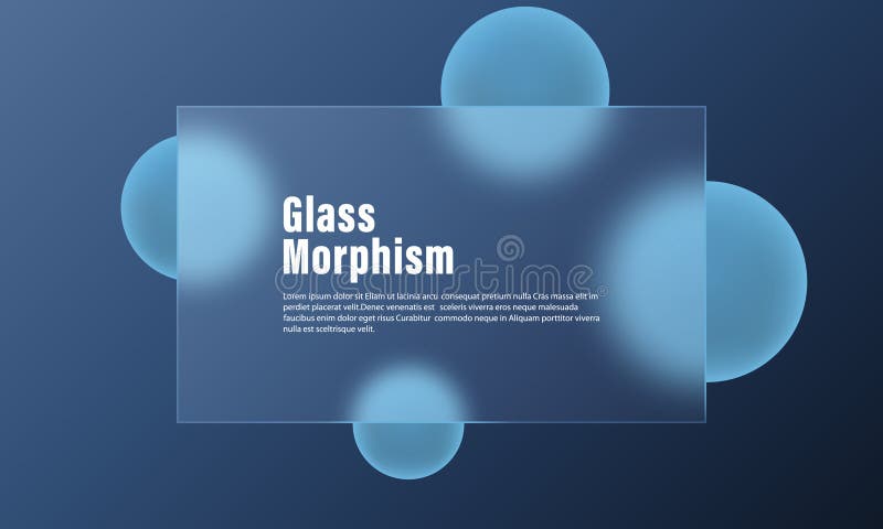 Website Landing Page Template with Glass Morphism Effect. Presentation ...