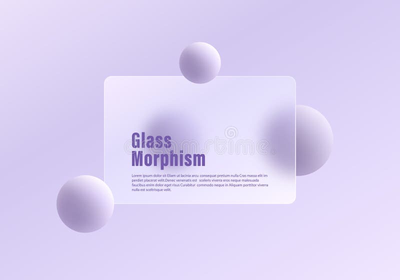 Website Landing Page Template in Glass Morphism Style. Presentation ...