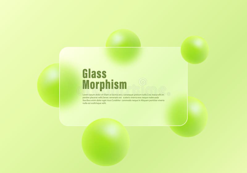 Website Landing Page Template in Glass Morphism Style. Presentation ...