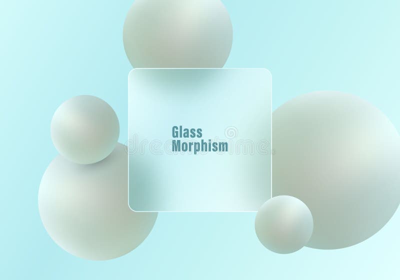 Website Landing Page Template in Glass Morphism Style. Presentation ...