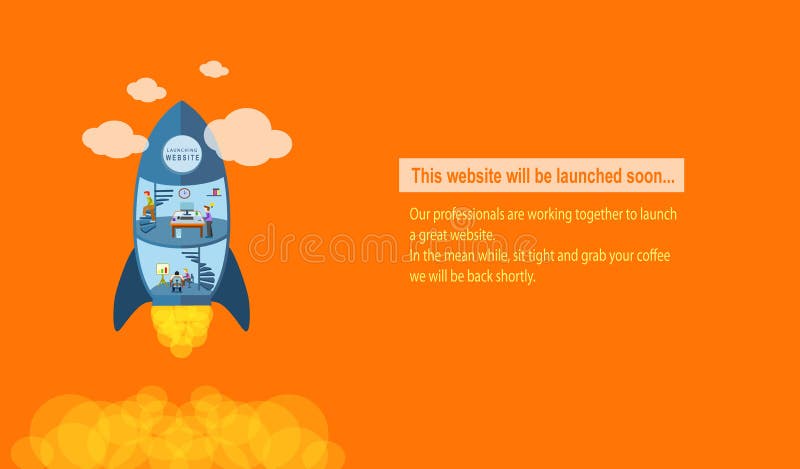 Website launching soon stock vector. Illustration of together - 58533948