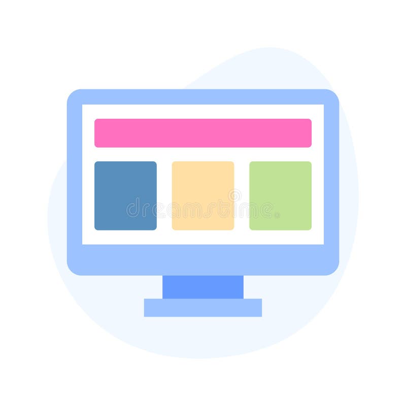 Website Layout Design Concept in Trendy Style Stock Vector ...