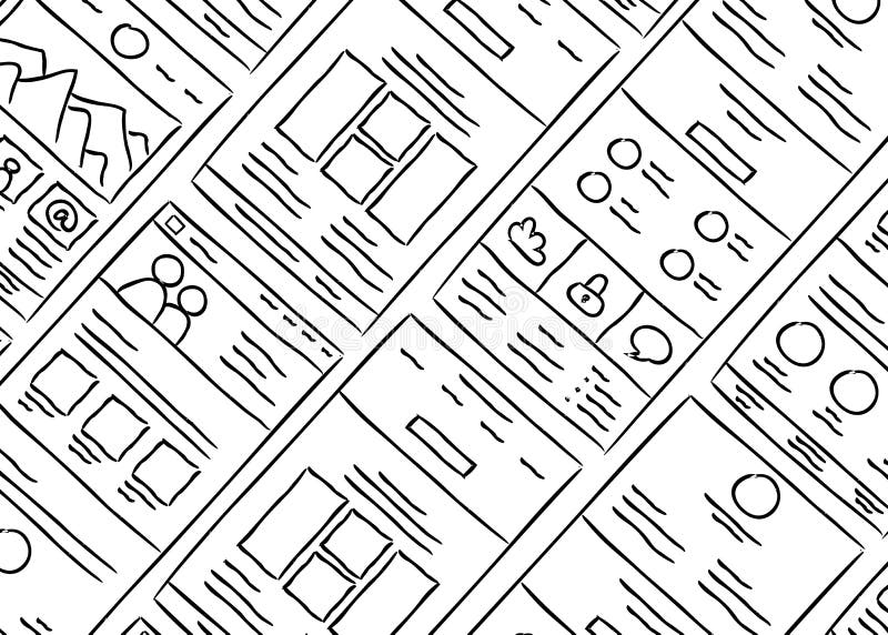 Website Layout Doodles stock vector. Illustration of portfolio - 68690528