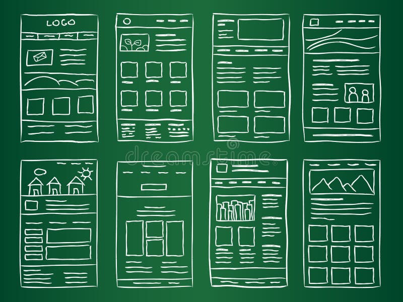 Website Layout Doodles stock vector. Illustration of portfolio - 68690528