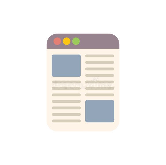 Website Layout Showing Internet Webpage Content Stock Vector ...