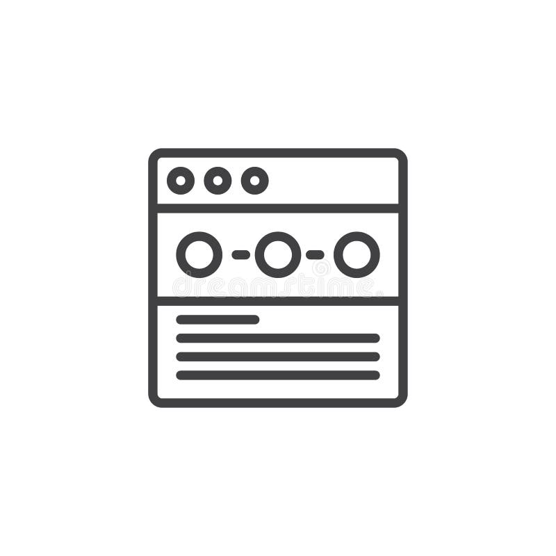 Website Levels Outline Icon Stock Vector - Illustration of icon, window ...