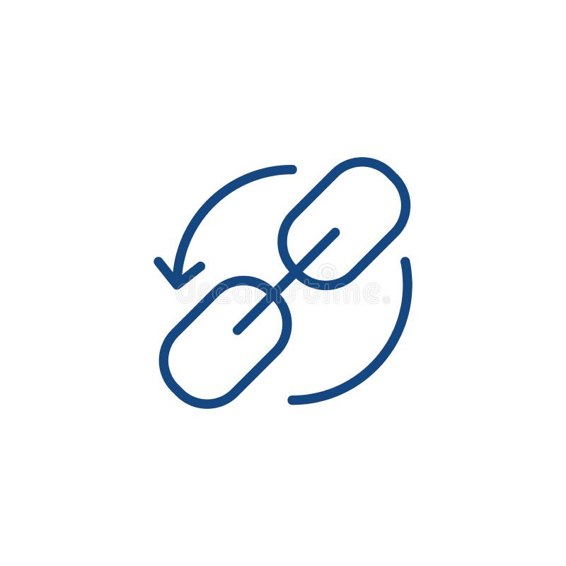Website Link & Connectedness Icon with Chain Link Stock Vector ...
