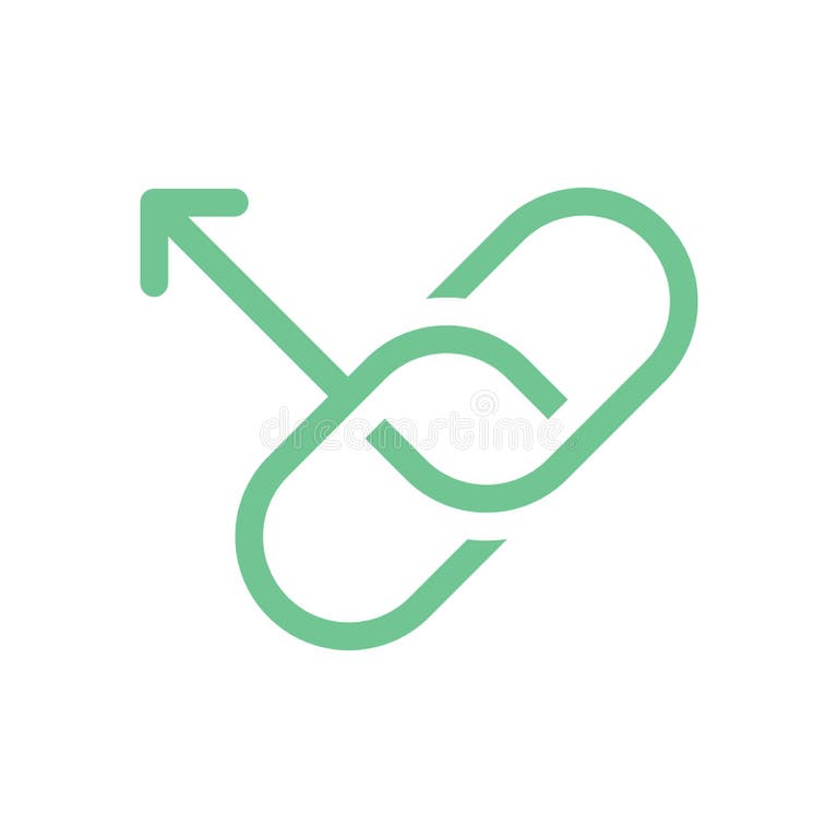 Website Link & Connectedness Icon with Chain Link Stock Vector ...