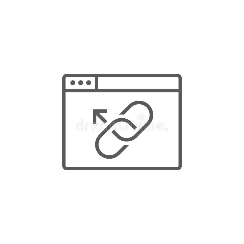 Website Link & Connectedness Icon with Chain Link Stock Vector ...