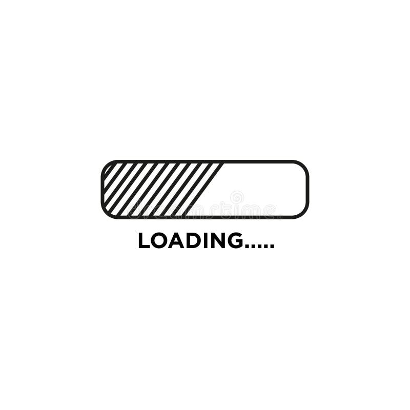 Website Load Bar Icon Flat Line Symbol Set Stock Illustration ...