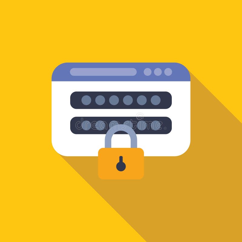 Website Login Form Being Secured with a Padlock for Privacy and ...