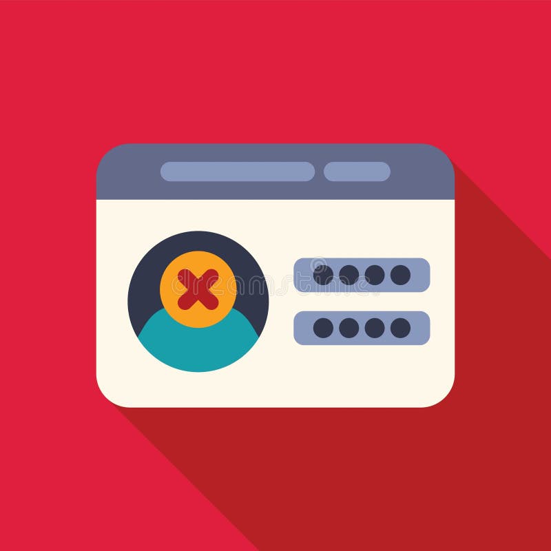 Website Login Form Showing Failed Access Attempt Message Stock Vector ...