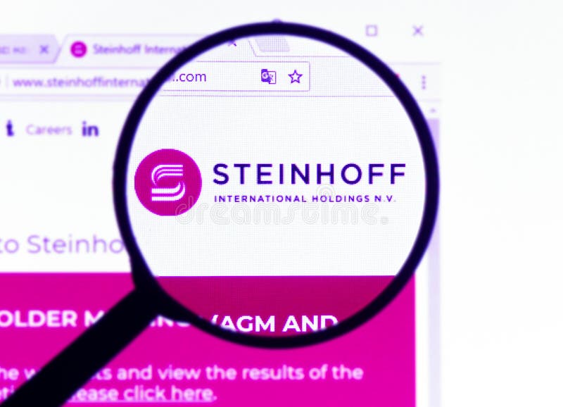 Website and Logo of Steinhoff International . Editorial Photography ...