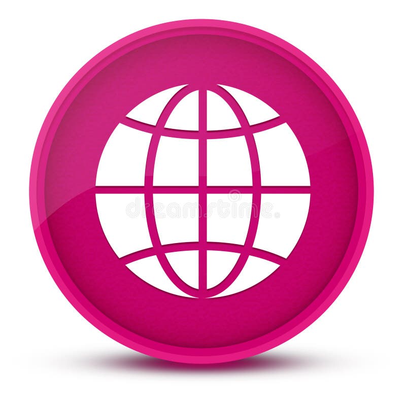 Website Luxurious Glossy Pink Round Button Abstract Stock Illustration ...
