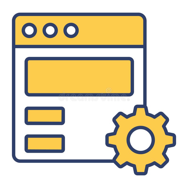 Website Management Icon Modern Illustration Stock Vector - Illustration ...