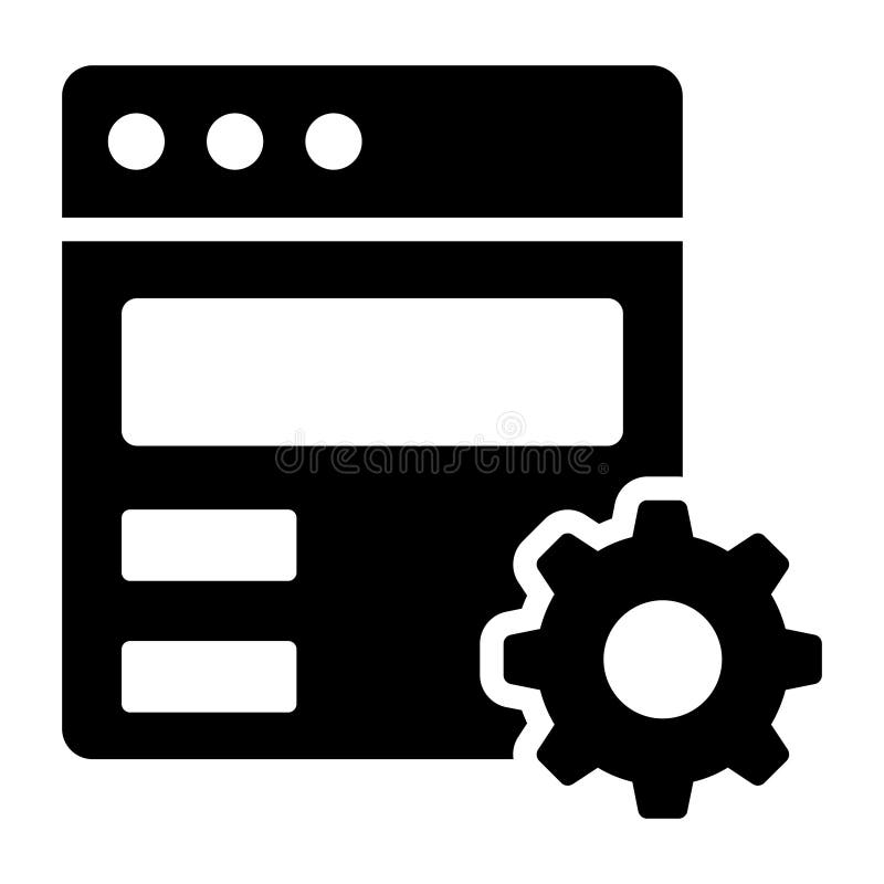 Website Management Icon Modern Illustration Stock Vector - Illustration ...