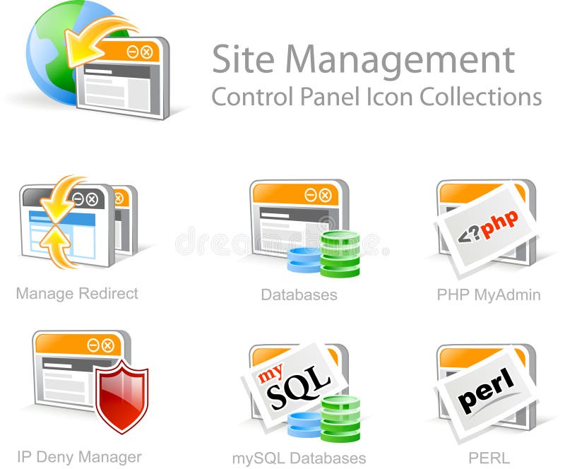 Website Management icons stock vector. Illustration of panel - 3681820