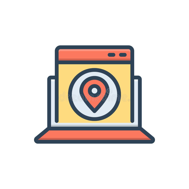 Color Illustration Icon for Website Map, Navigation and Infographic ...