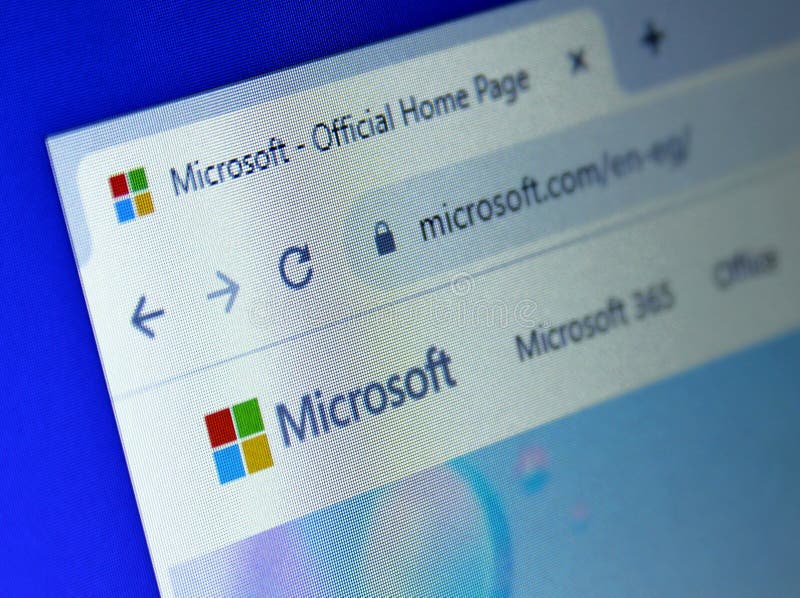Microsoft website logo editorial stock image. Image of icons - 297064149