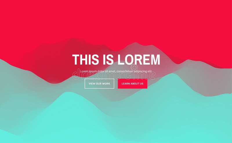 Landing Page for Website and Mobile App. Landscape with Mountains ...