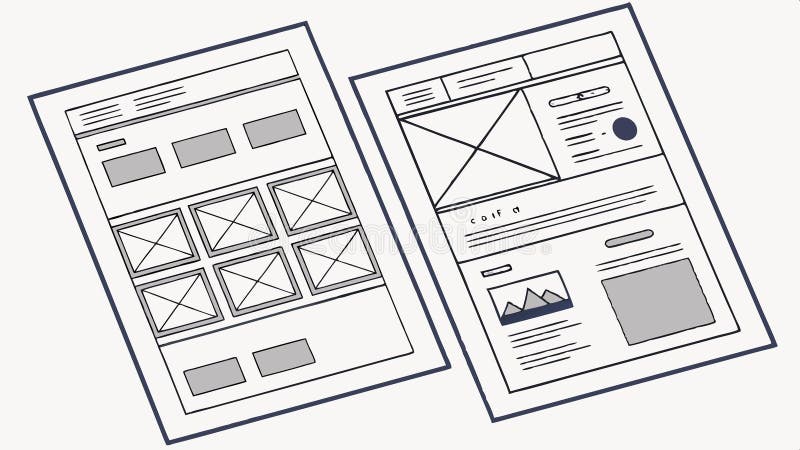 Website Mockup Template, Webpage Layout, User Interface, and Web Design Frame Vector Design ...