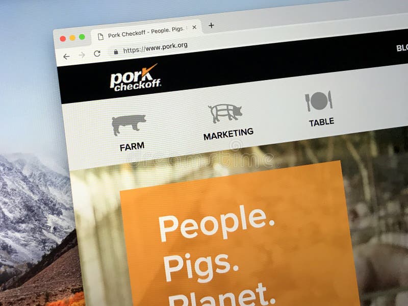 Website of the National Pork Board. Editorial Stock Photo - Image of ...