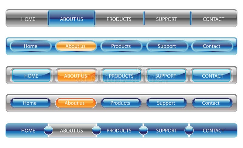 Web navigation templates stock vector. Illustration of commerce - 7845222