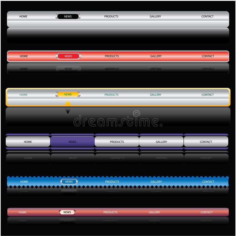 Website Navigation Templates Stock Vector - Illustration of original ...