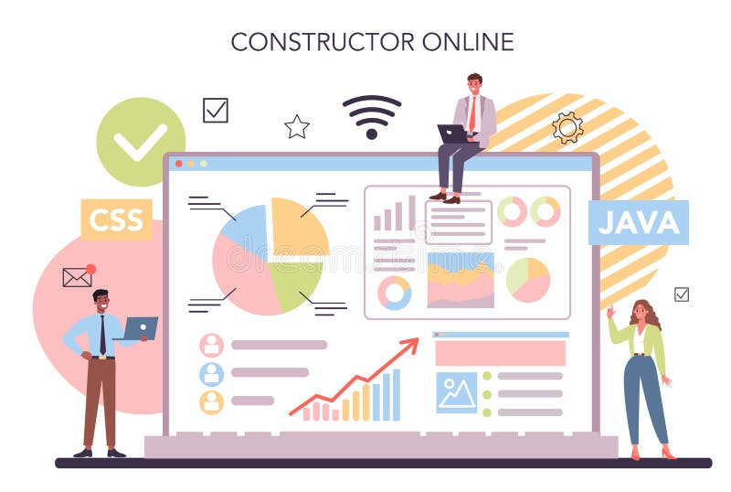 Website Online Service or Platform. Web Page Analysis Stock ...