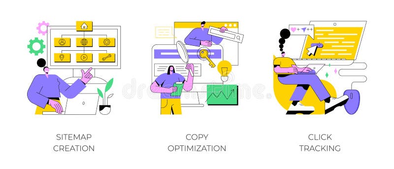 Website Optimization Abstract Concept Vector Illustrations. Stock ...