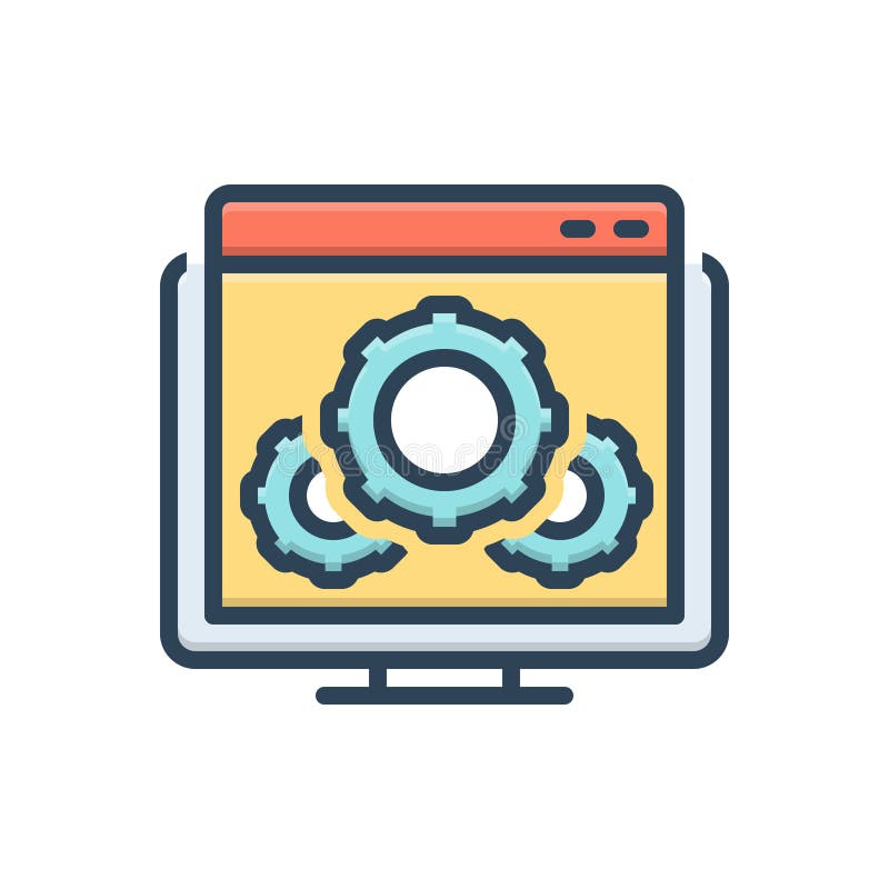 Color Illustration Icon for Website Optimization, Optimization and ...