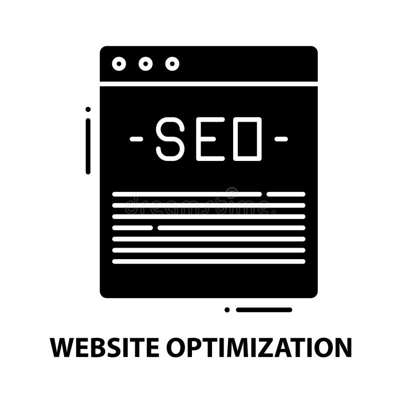 Website Optimization Icon, Black Vector Sign with Editable Strokes ...