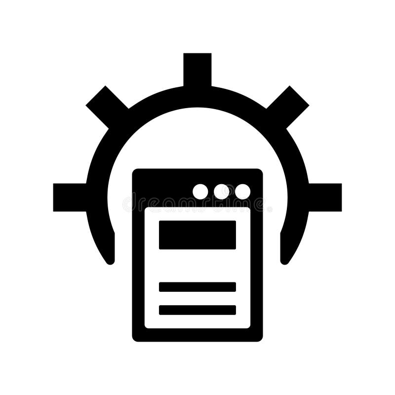 Website Optimization icon stock vector. Illustration of setting - 290798396