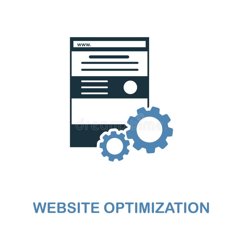 Website Optimization Icon. Simple Element Illustration in 2 Colors ...